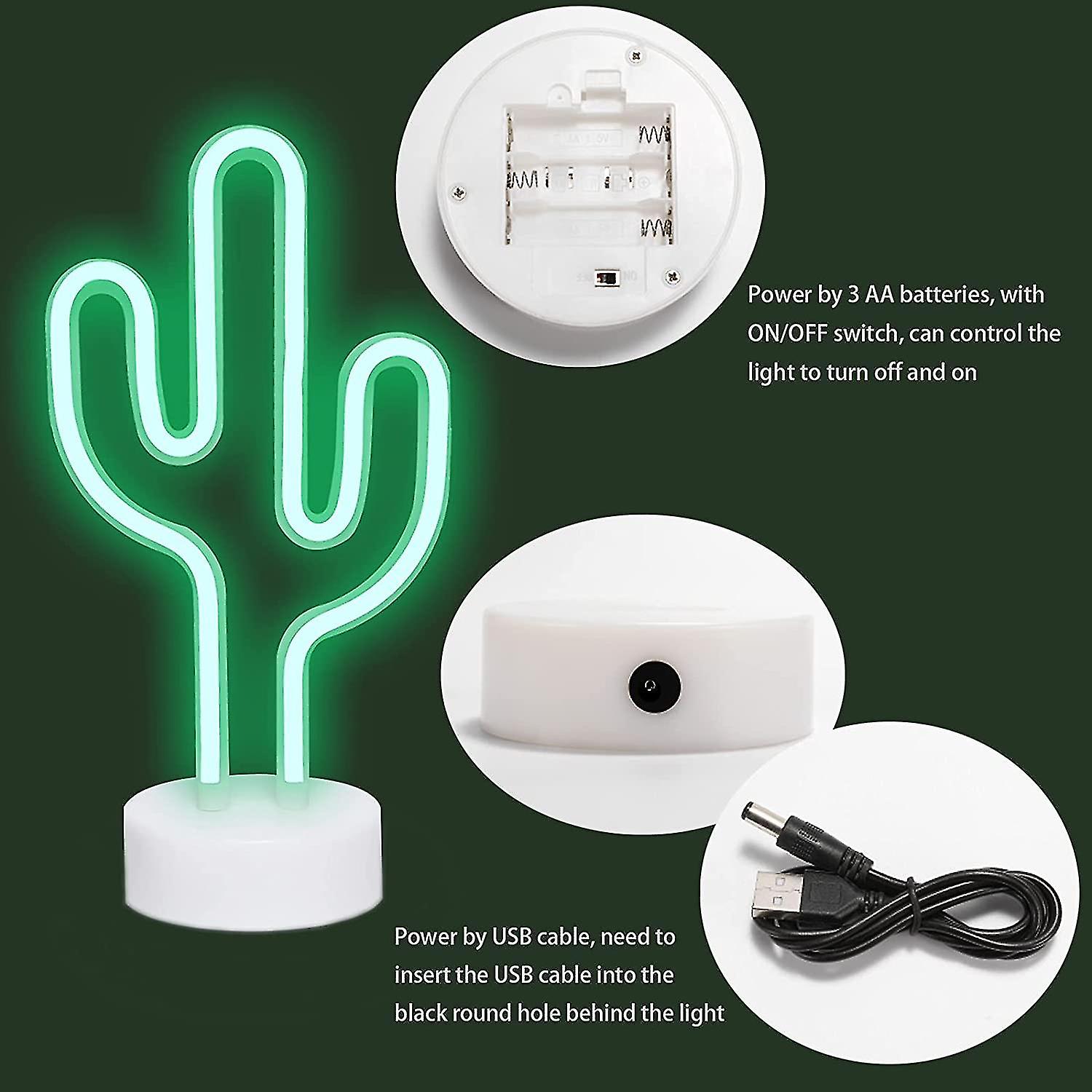 Cactus Led Lights Neon Signs Cactus Neon Kids Night Lights With ...