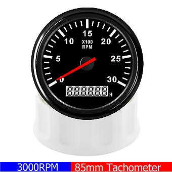 3000rpm Meter Tachometer 85mm Gasoline Diesel Engine Tacho Gauge With ...