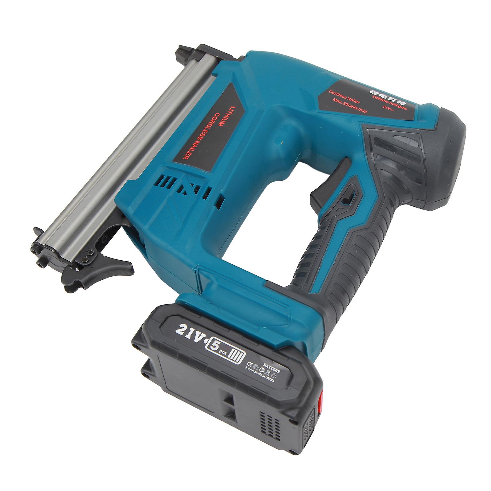 Electric Nail Gun Battery Powered Handheld Cordless Nailer For ...