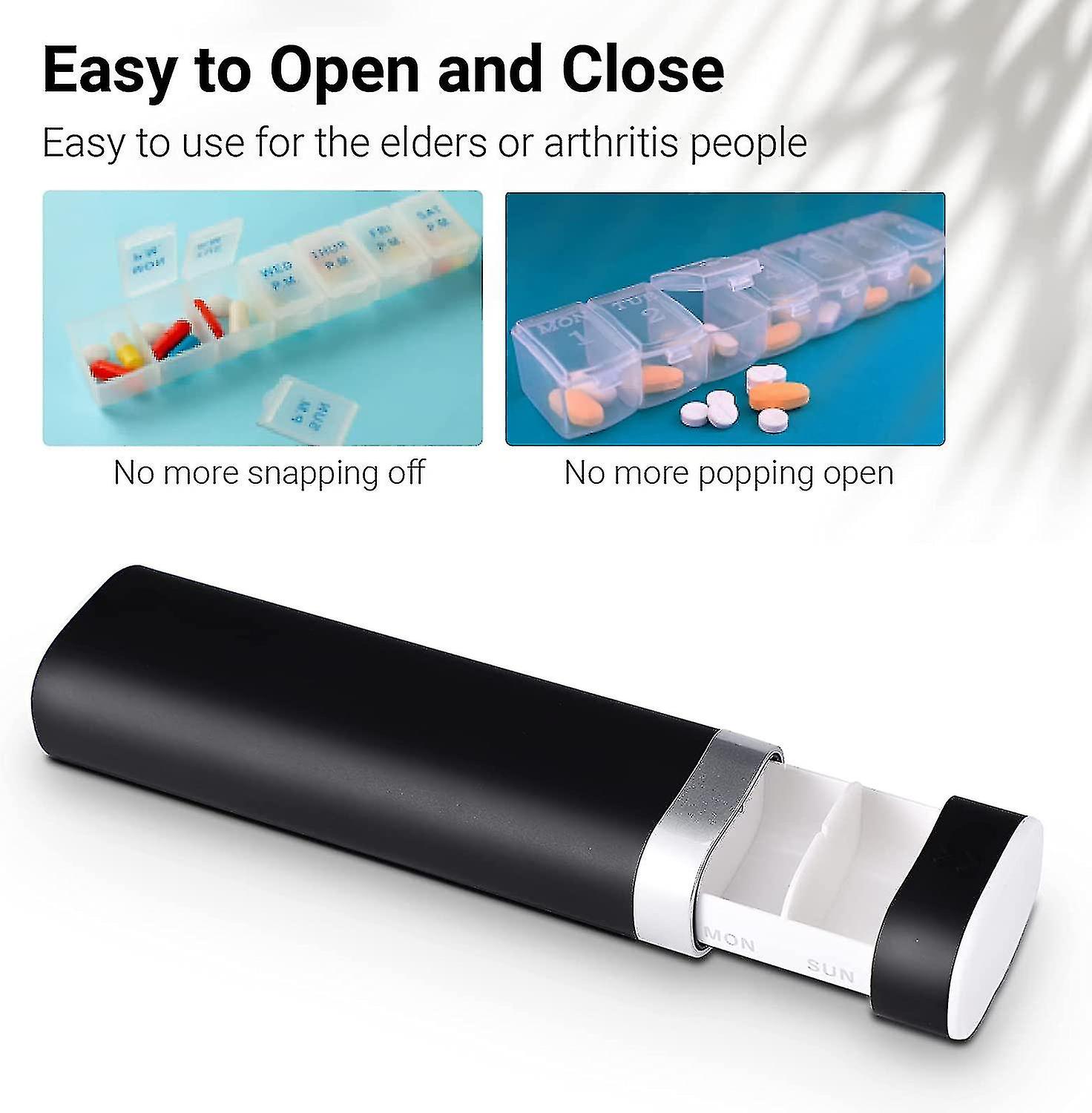 Pill Organizer 7 Day, Betife Daily Pill Box, Weekly Travel Pill Case ...