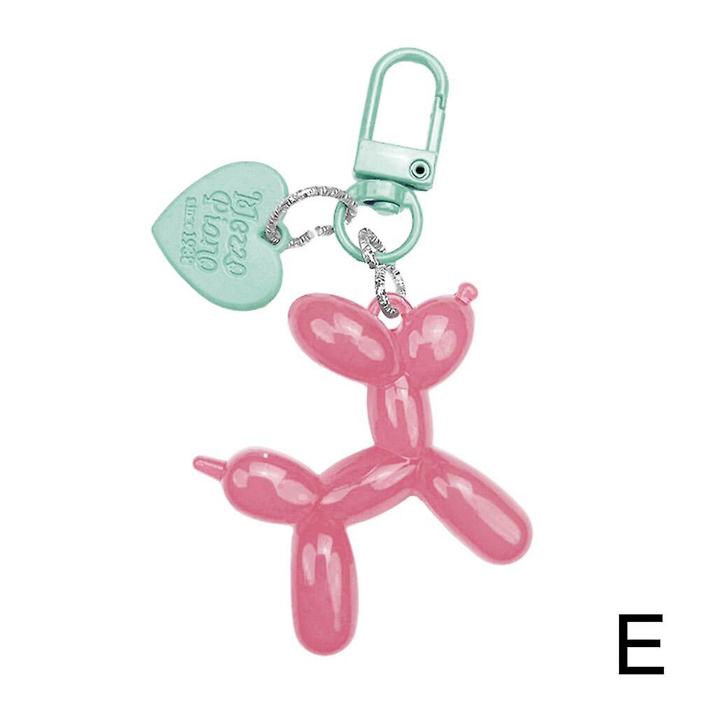 Cute Balloon Dog Keychain Barbiestyle Jelly Pendant Cartoon Puppy ...