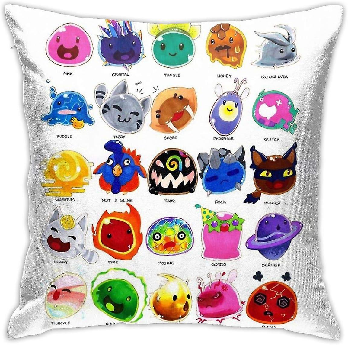 Slime-Dentification Chart Cushion Throw Pillow Cover Decor Pillow Case ...