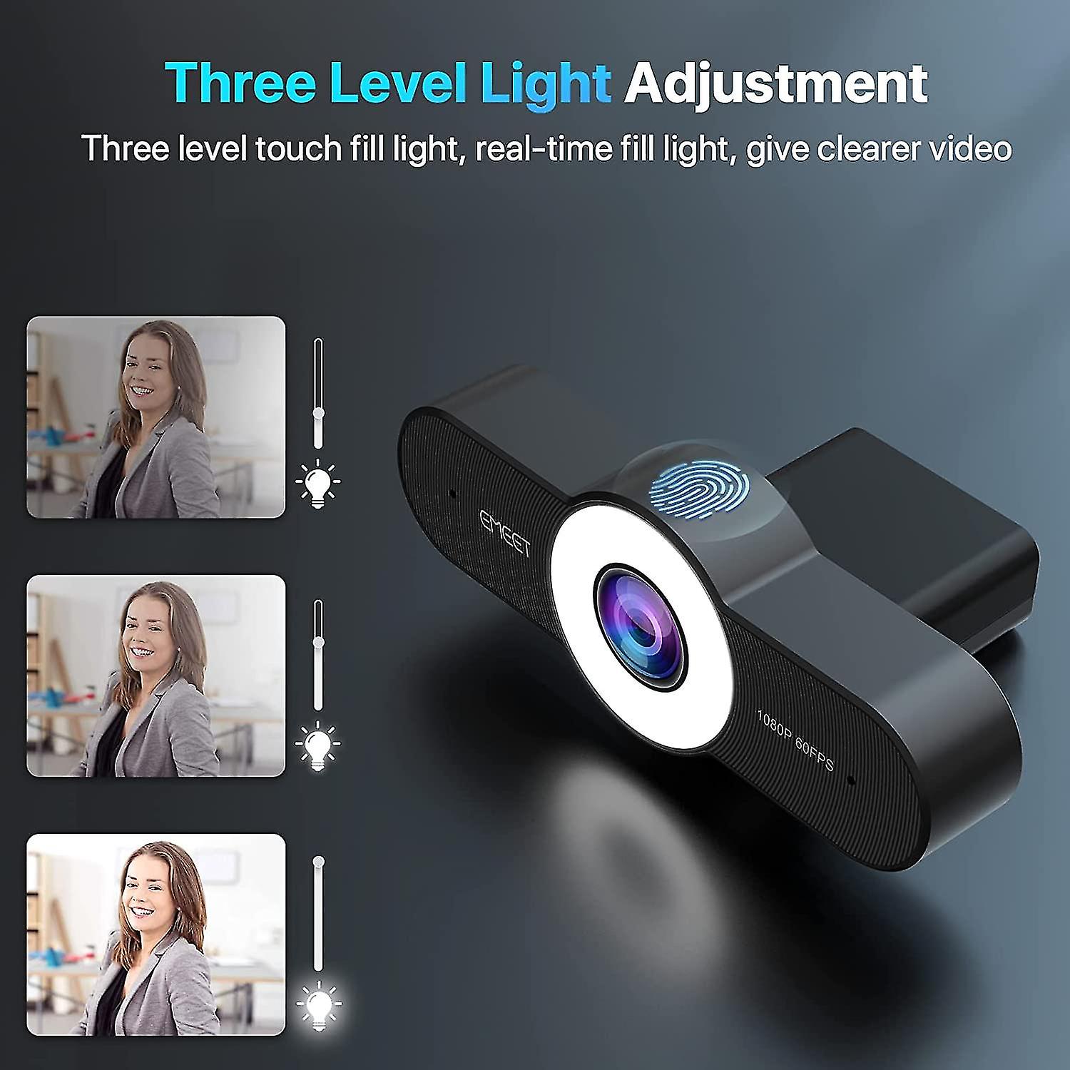 Webcam 1080P 60FPS Srteaming Web Camera EMEET C970L with Microphone ...