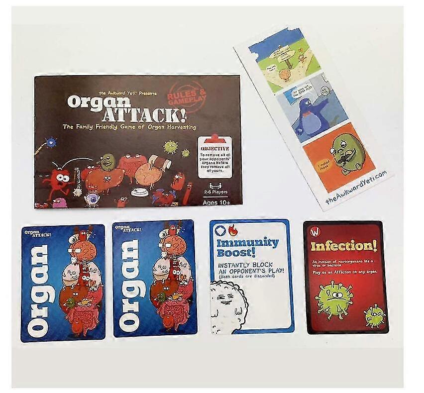 Organ Attack Full English Body Organ Attack Pop-up Board Game Card ...