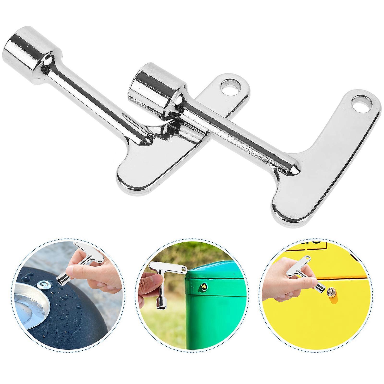2Pcs Outdoor Trash Bin Lock Key Metal Lock Trash Can Key Peel Box Waste ...