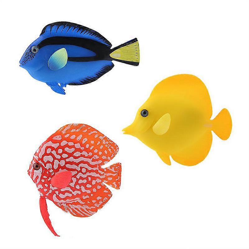 3 Pcs Artificial Fish Aquarium Decoration Tropical Fish Decoration ...