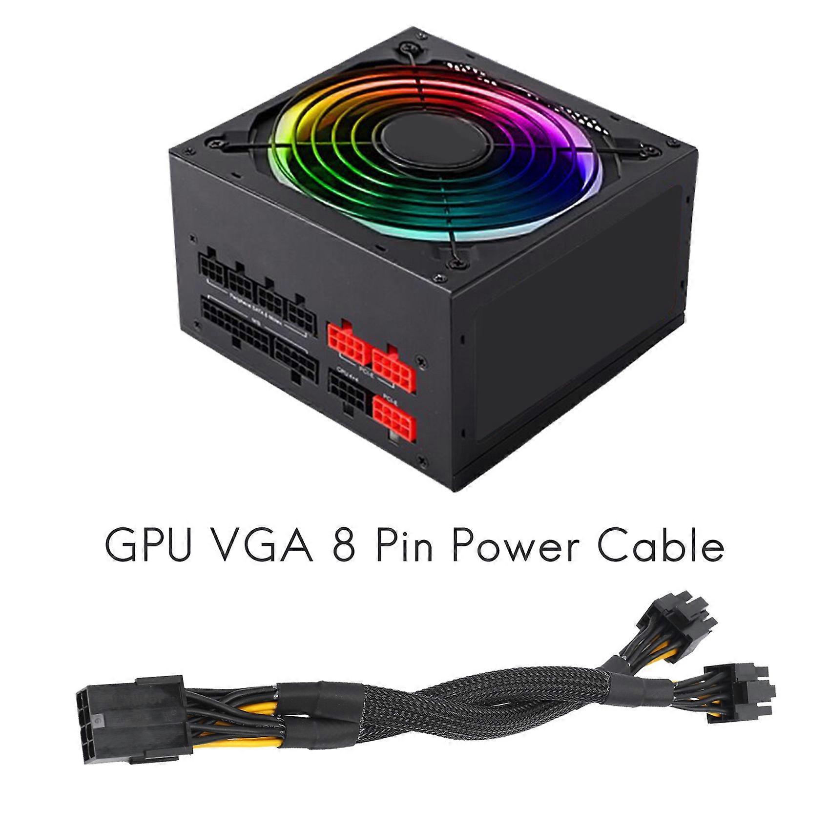1PCS GPU PCIe 8 Pin Female to Dual 2X 8 Pin (6+2) Male PCI Power ...