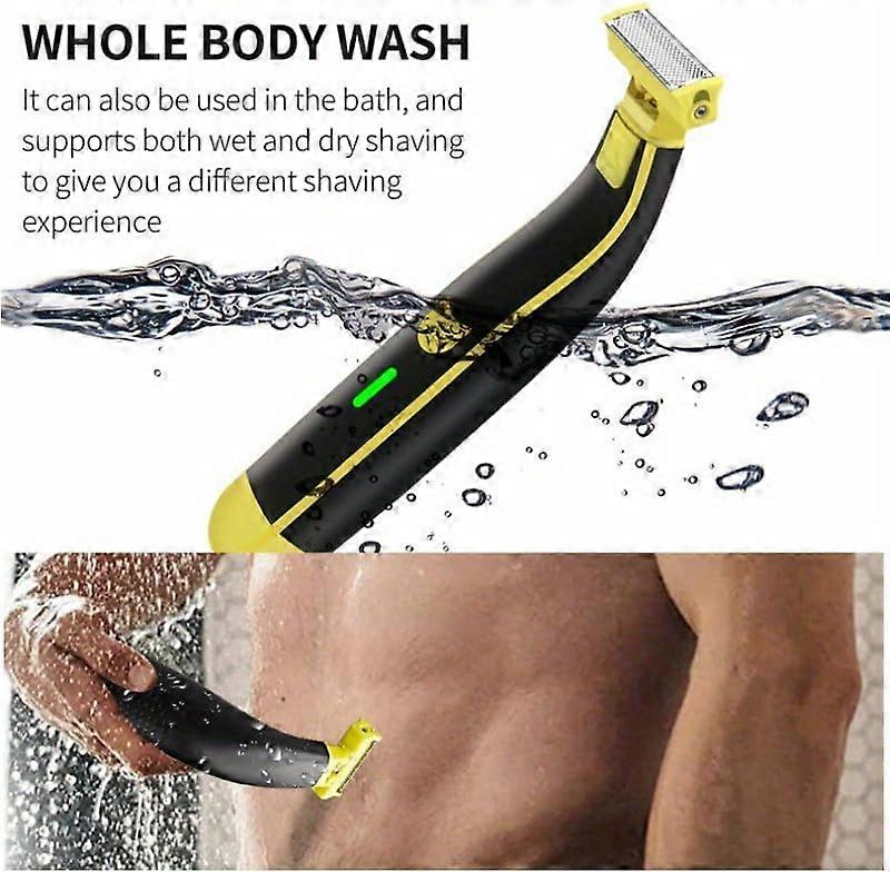Full Body Washed Wet and Dry Shaver Men's Electric Shaver Full Body ...