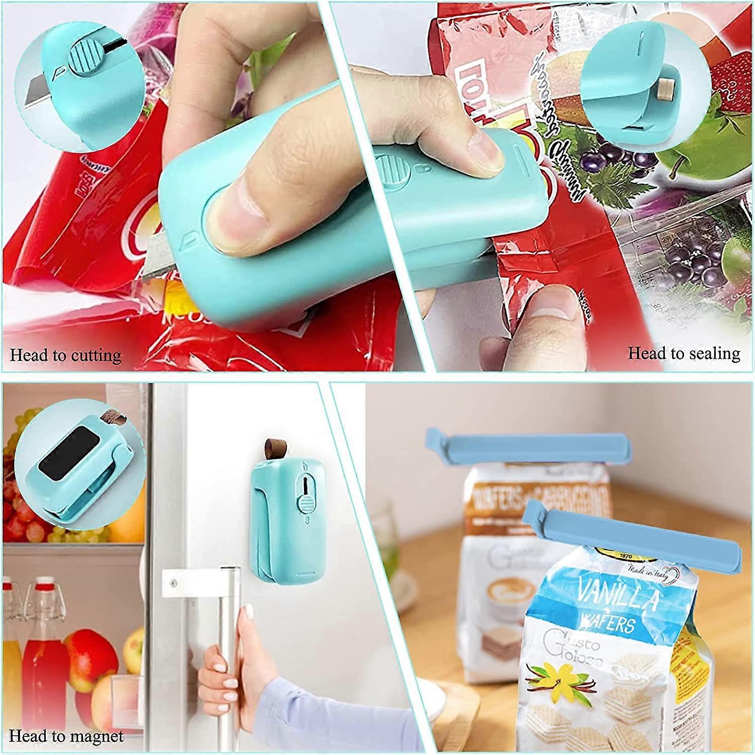 Mini Foil Sealing Machine Bag Sealer,Sealing Machine with Cutter 2 in 1 ...