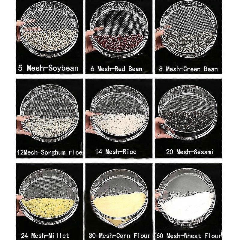 2-500m Round 304 Less Steel Lab Sieve Aperture Sifters Shakers Kit ...