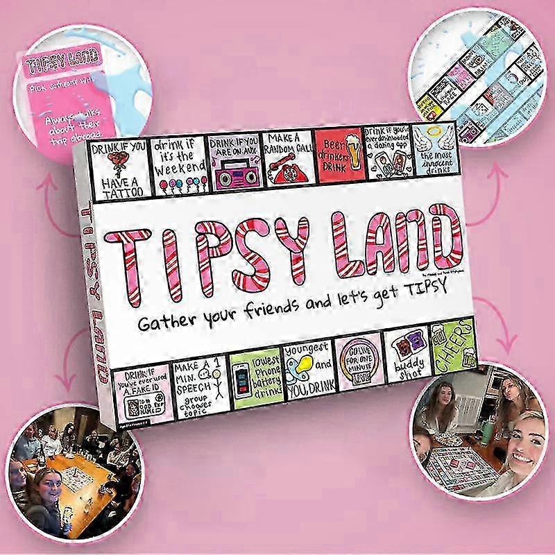 Tipsy Party Board Game Party Board Game, Fun Drinking Game for Friends ...