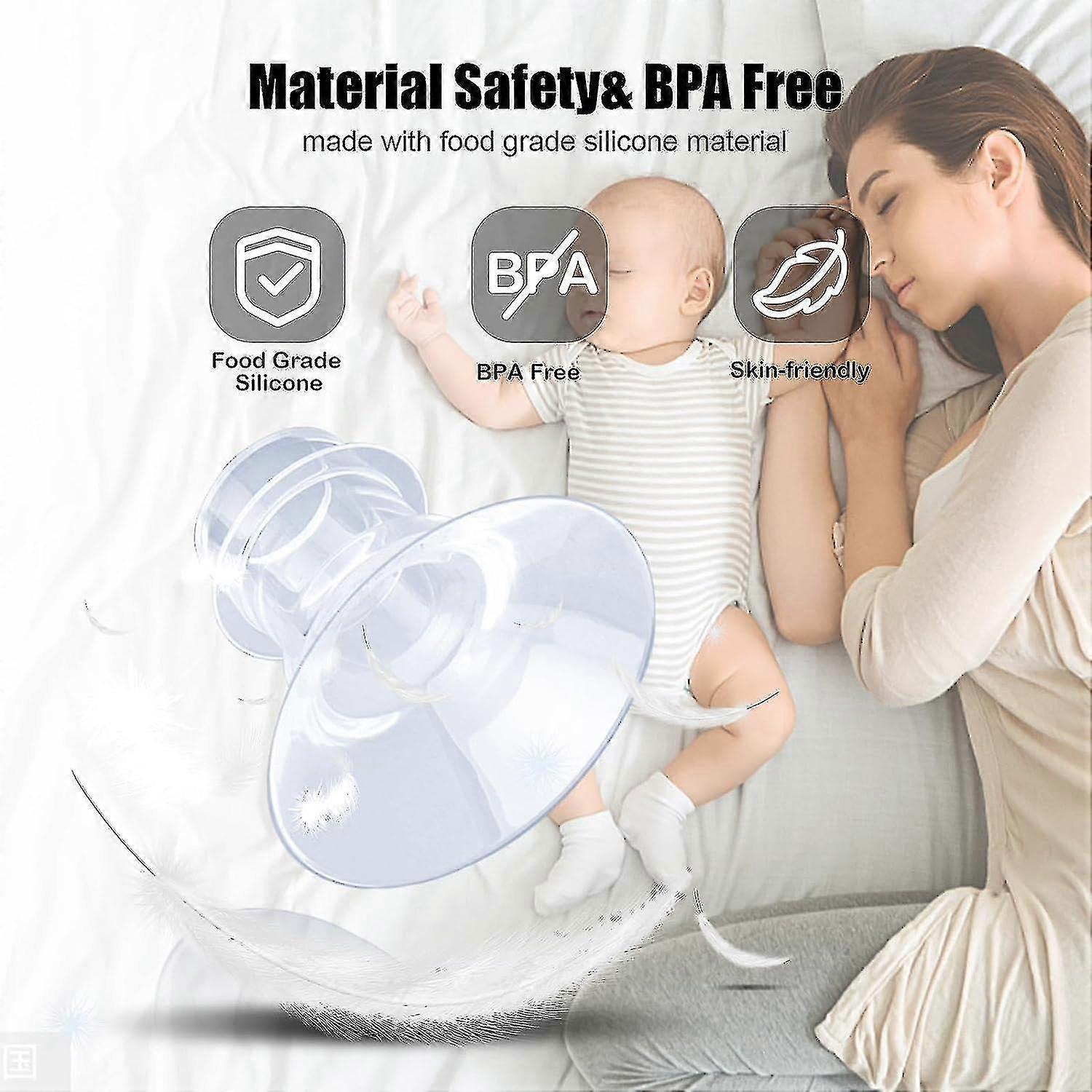 10pcs Flange Inserts, 13/15/17/19/21mm Silicone Breast Pump Flange ...