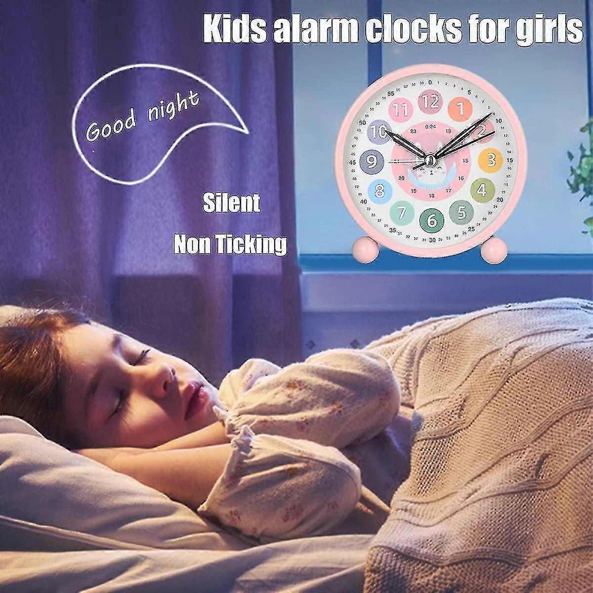 Kids Learning Alarm Clock For Boys/girls , Silent Small Cute Table ...