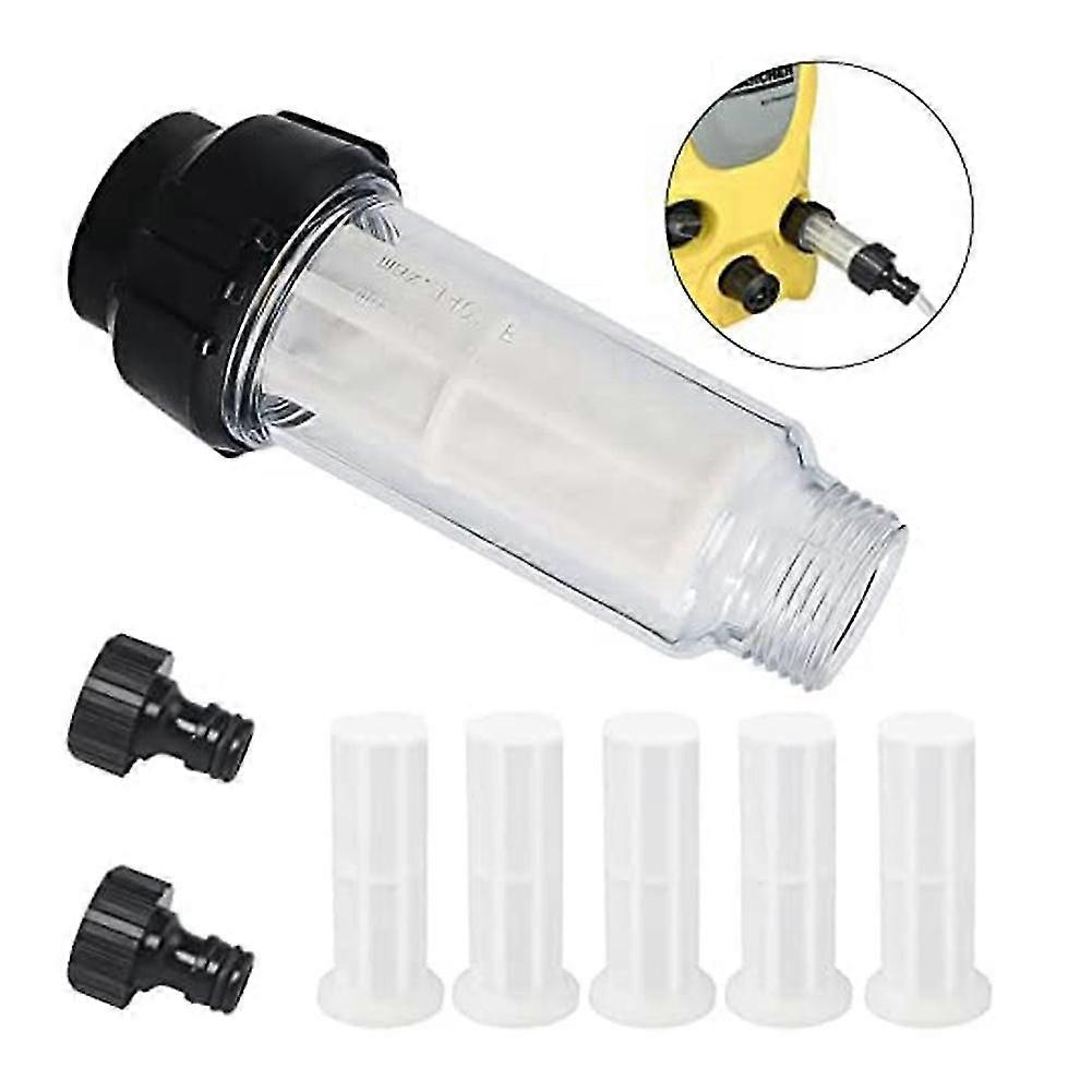 Water Filter Garden Hose, 3/4 Inch - 5 Filter Inserts + 2 Quick Attach ...
