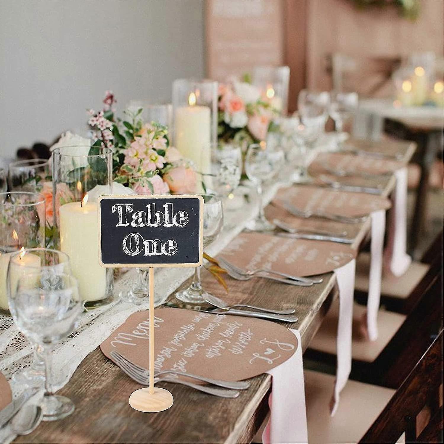 Mini Chalkboard Signs With Stand 12pcs Food Labels For Buffet Wooden ...