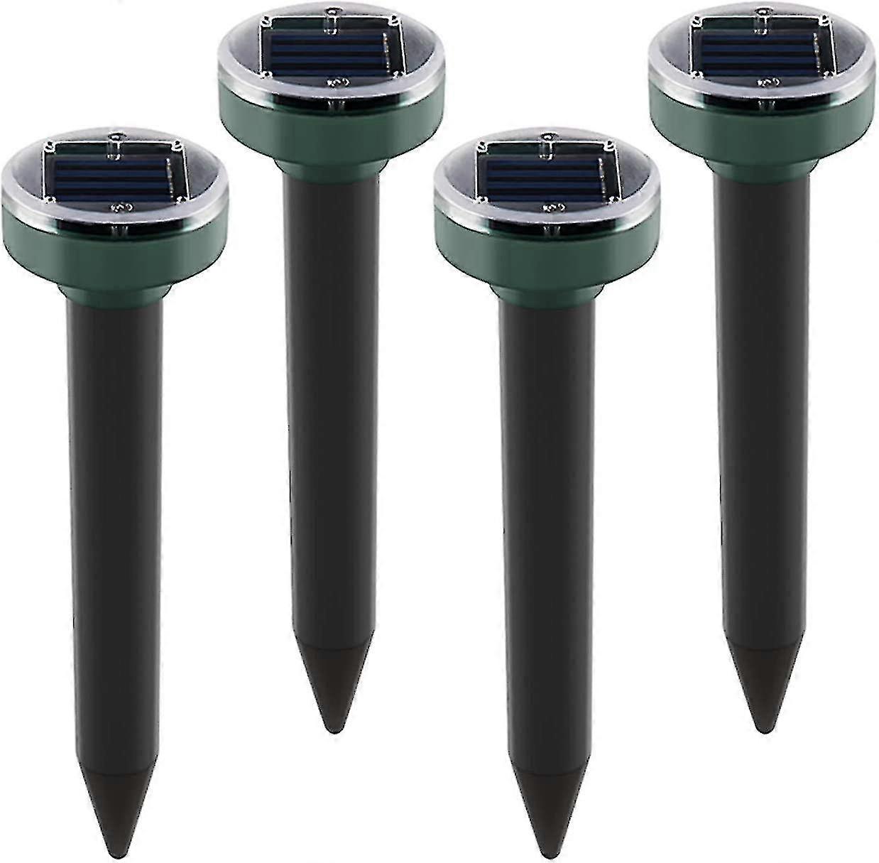 Solar Mole Repellent, 4 Pack Ultrasonic Solar Power Animals Repeller ...