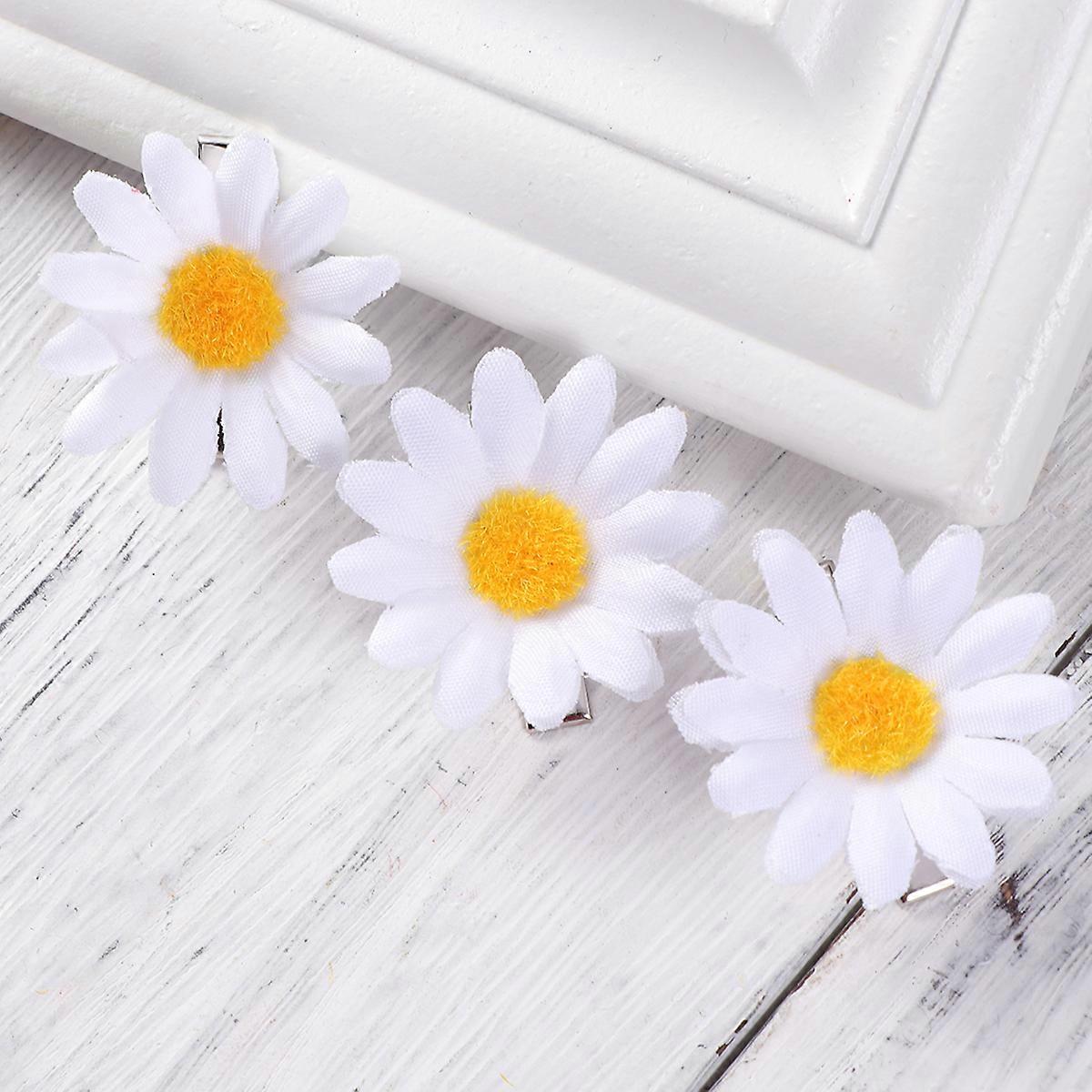 10pcs Daisy Hair Clips Sunflower Fresh Hair Barrettes Hair for Ladies ...