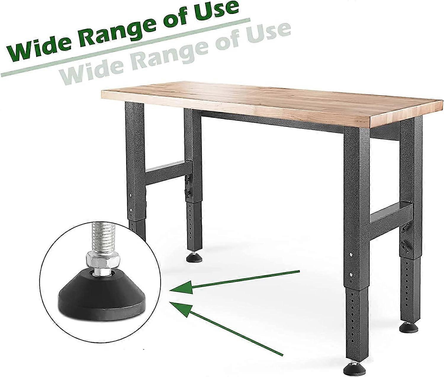 Set of 6 M10 x 80mm Adjustable Feet Adjustable Screws Furniture Leg Can ...