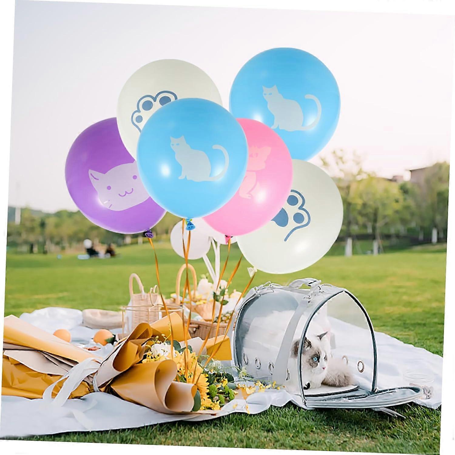 40pcs Cat Balloon Animal Latex Balloons Cat Party Decorations Cat Party ...