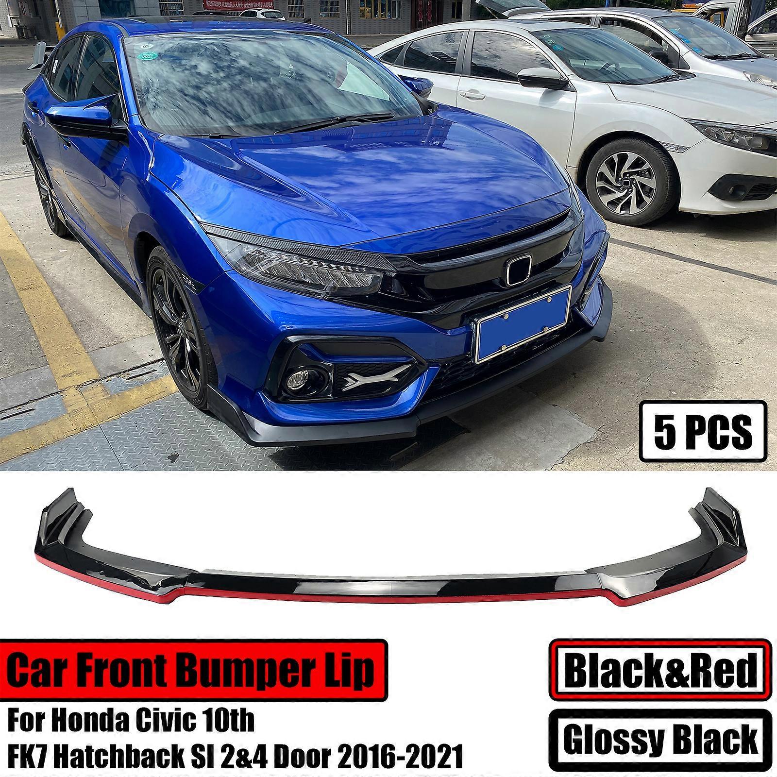 TYPE R STYLE Car Front Bumper Lip Spoiler For 2016-2022 Honda Civic ...