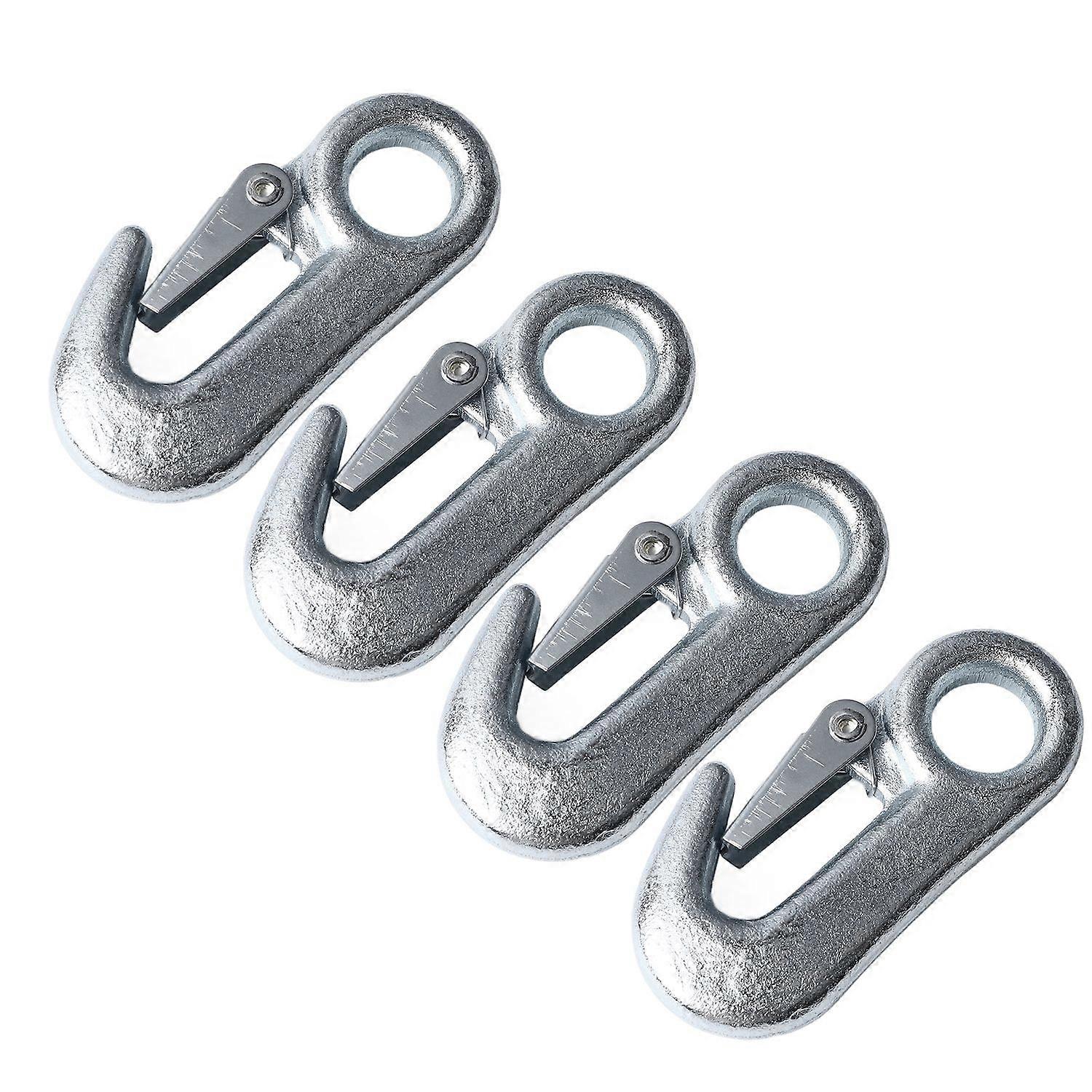 4Pcs Trailer Snap Hook 90mm Iron Tow Hook Safety Chain Hook Hardware ...