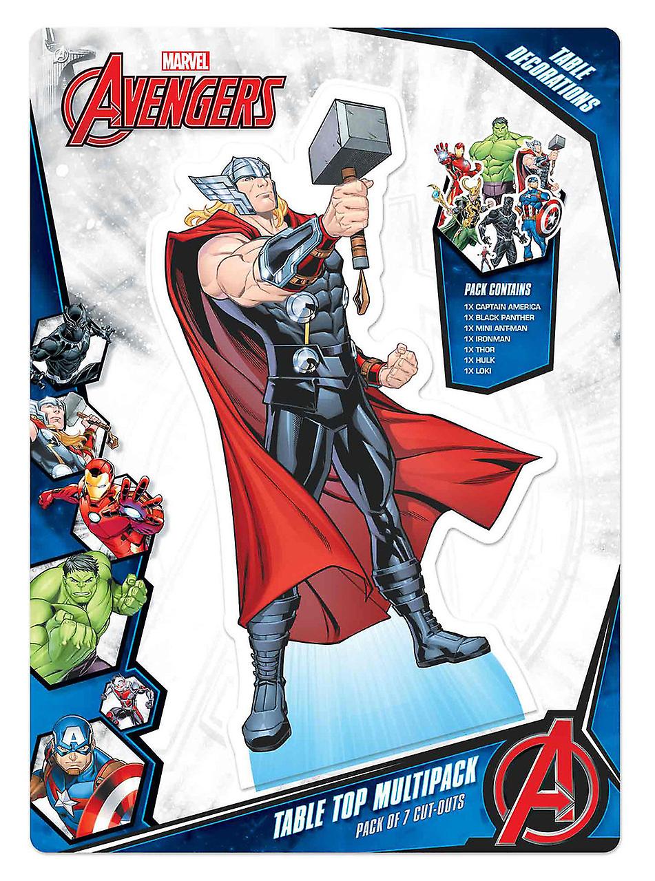 Marvel Avengers Official Table Top Cardboard Cutouts Party Pack of 7 ...