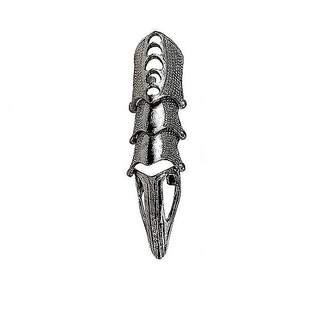Imixlot Punk Ring Rock Scroll Joint Armor Knuckle Metal Full Finger ...