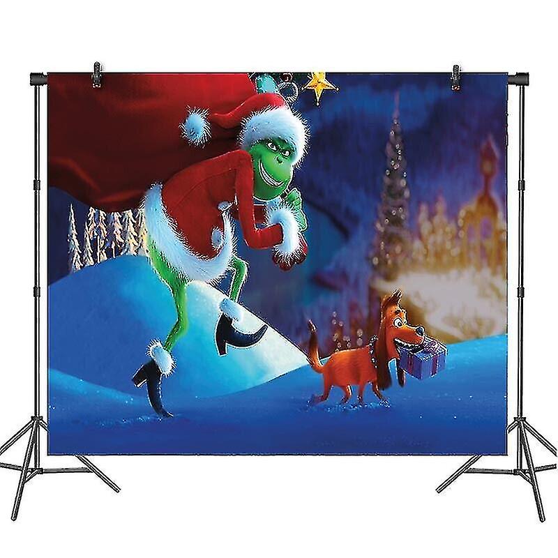 Christmas The Grinch Backdrop Kids Birthday Banner Home Party Studi ...