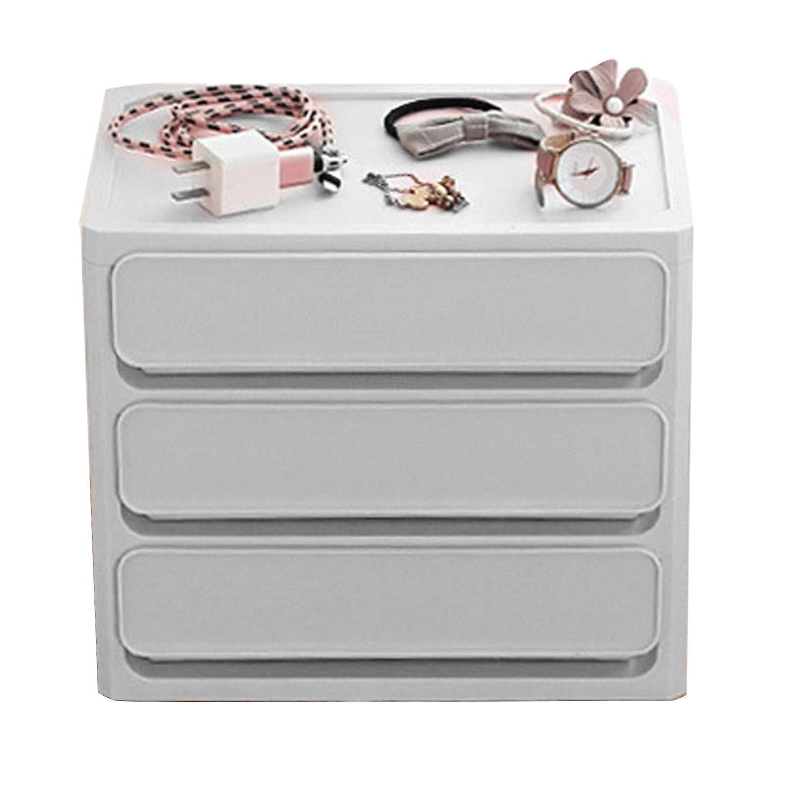 White Stackable Multi-Layer Drawer Organizer for Desks, Dorms, and ...