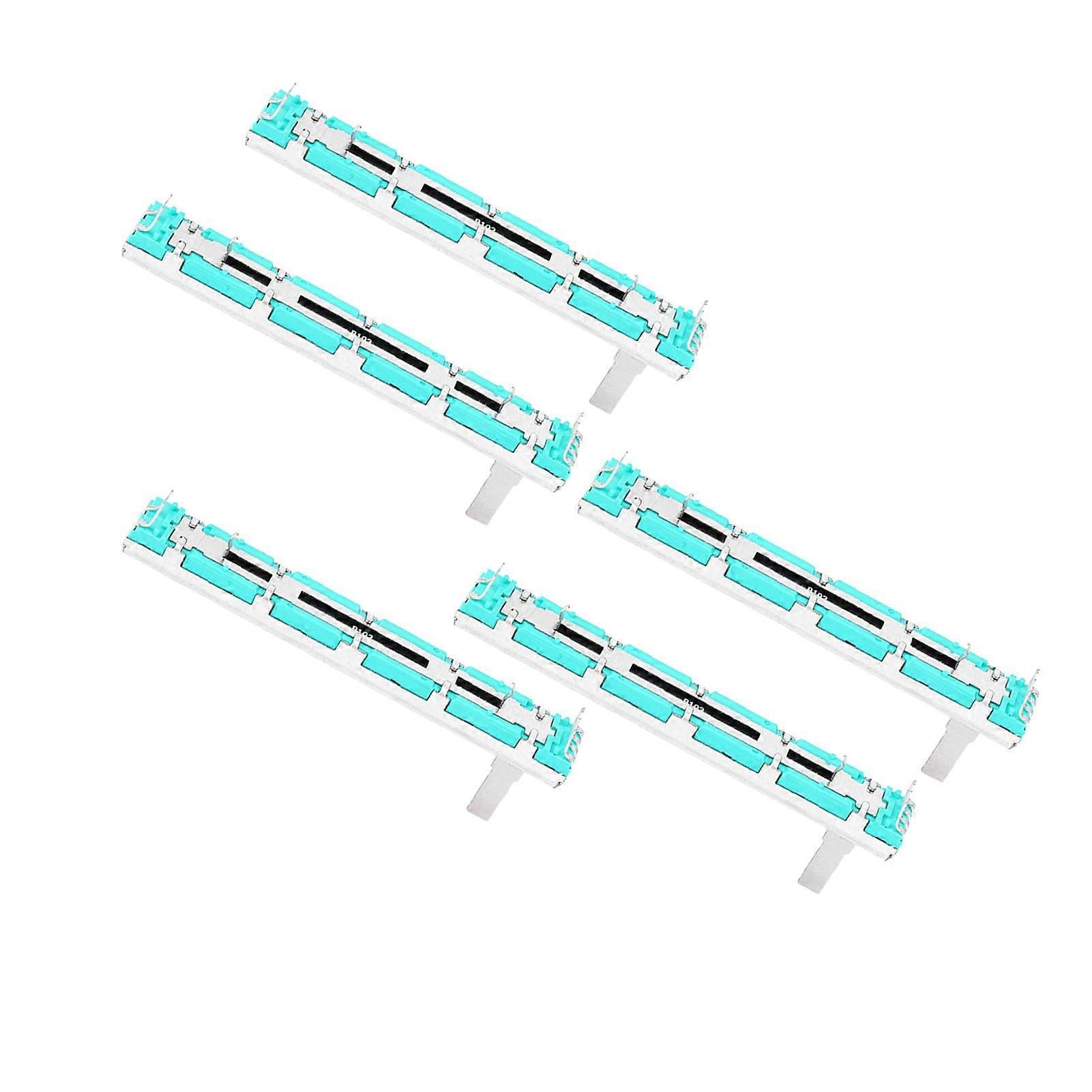 5 Pcs Slide Potentiometer B10K Double Channel Straight Slide Mixer ...