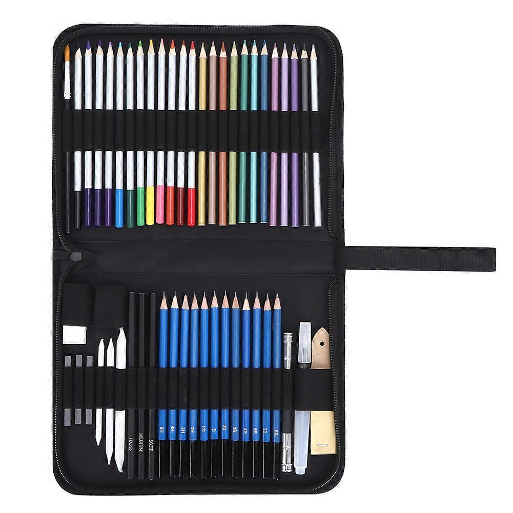51pcs Round Rod Colored Pencil Art Painting Sketch Drawing Set With ...