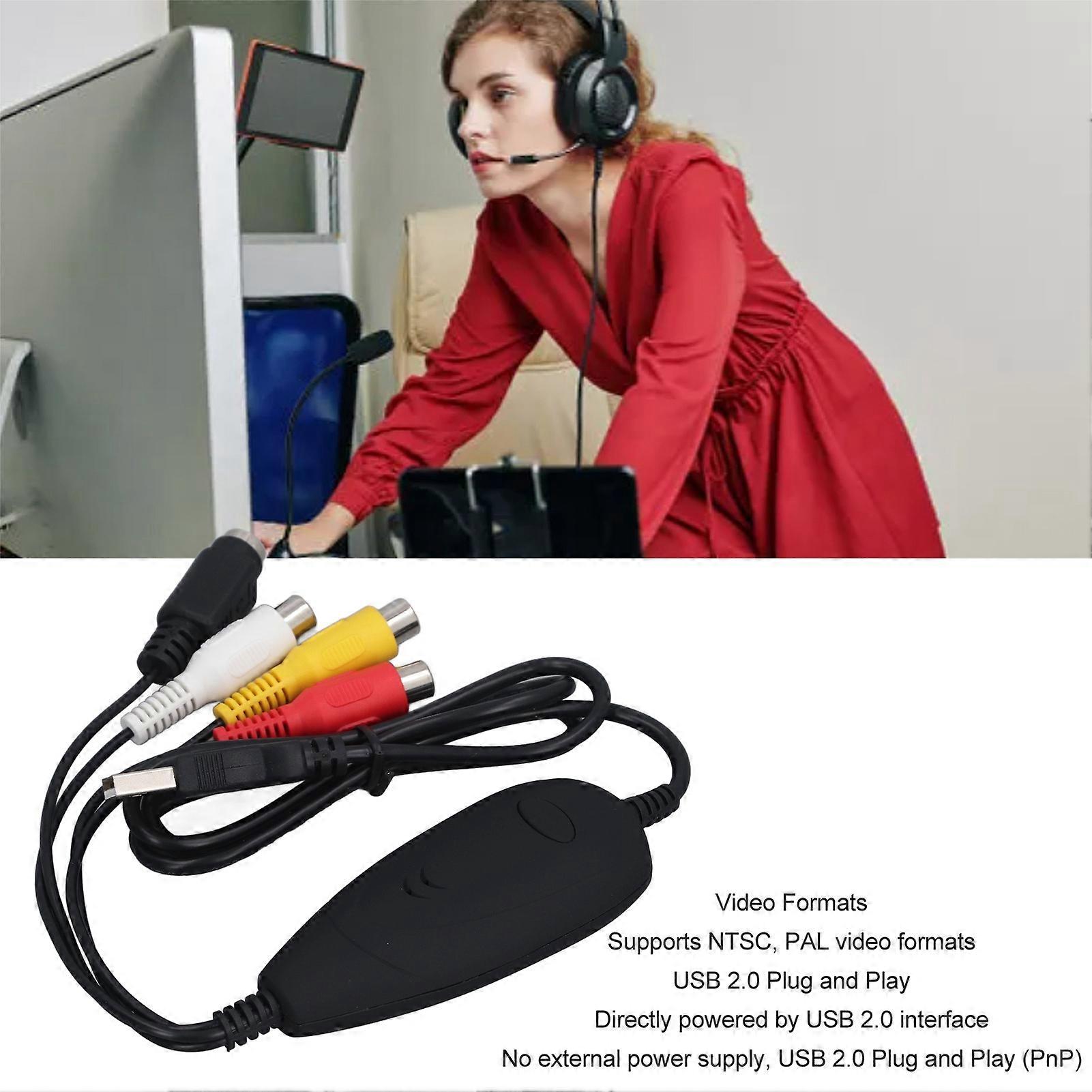 VHS DVD Maker Video Capture Card Professional Plug and Play USB 2.0 ...