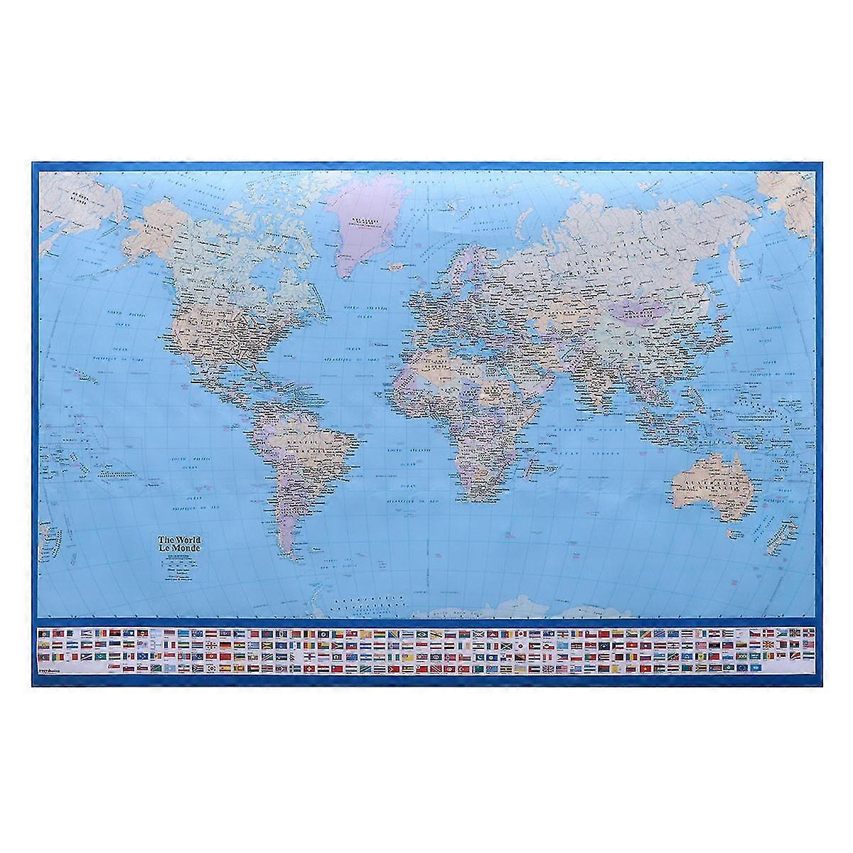 Giant World Map Poster Decorative Map Of The World Mural- 23.6 x 35.4 ...