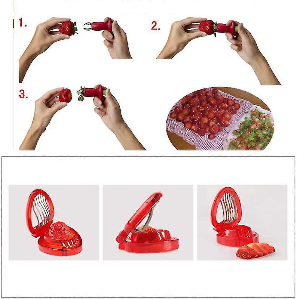 Strawberry Tool Set Of 3 Strawberry Extractor 2 Pieces + Strawberry ...