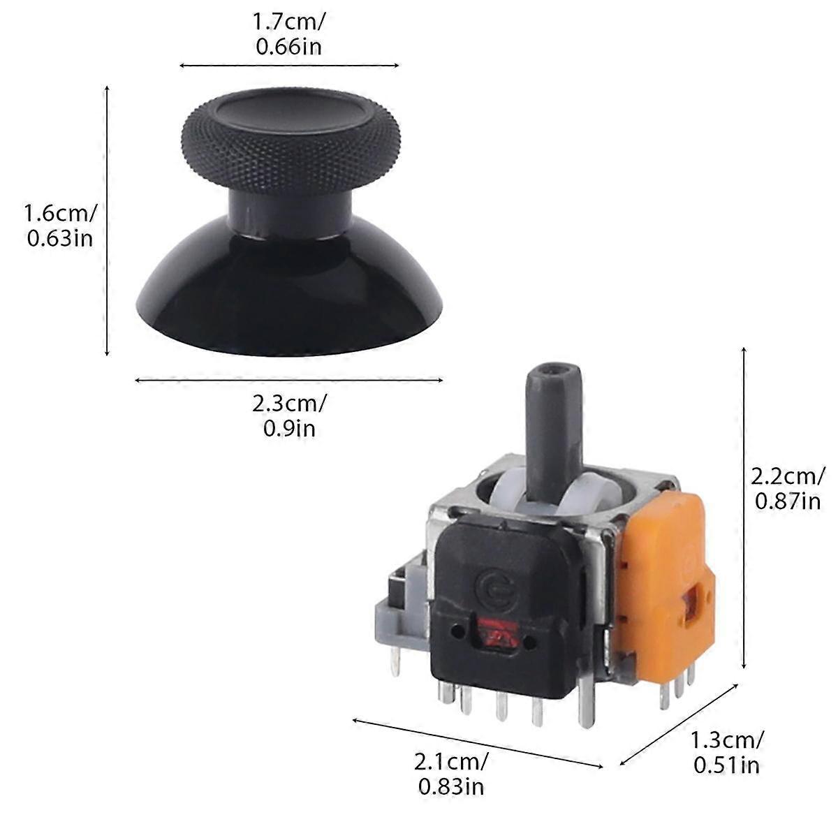 Joysticks Replacement for ,4 Pack Hall Effect 3D Analog Sensor ...