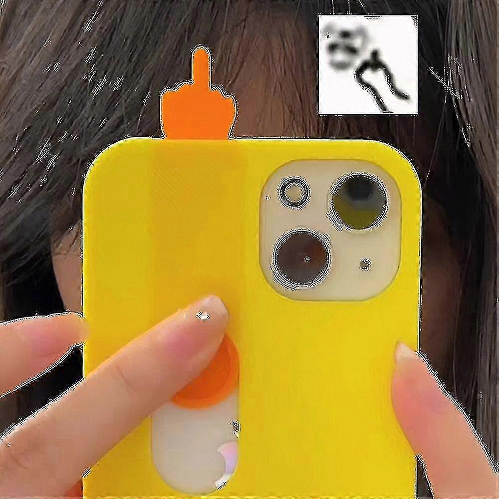 3d Printed Sliding Middle Finger Phone Case Toy Gesture Toy Model For ...