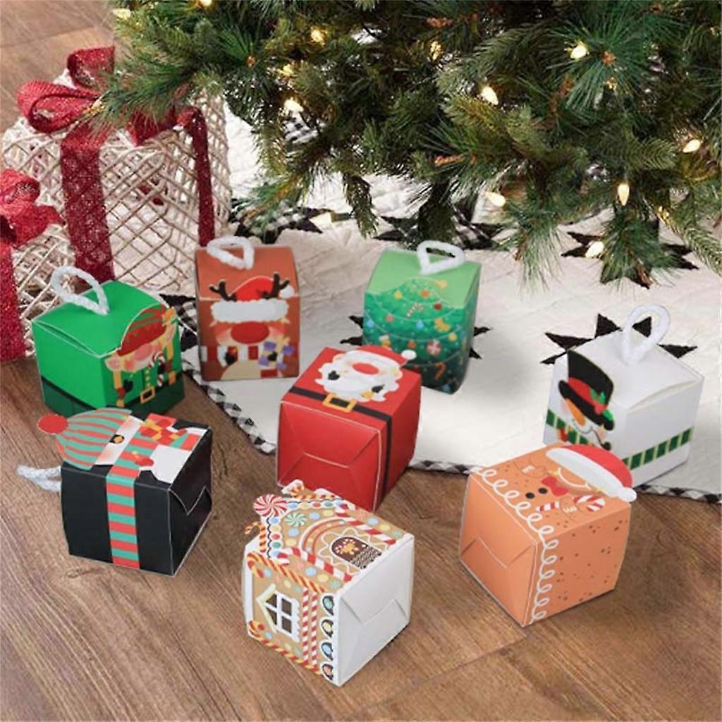 50pcs Festive Christmas Gift Box for Chocolates Candy Durable Packaing ...