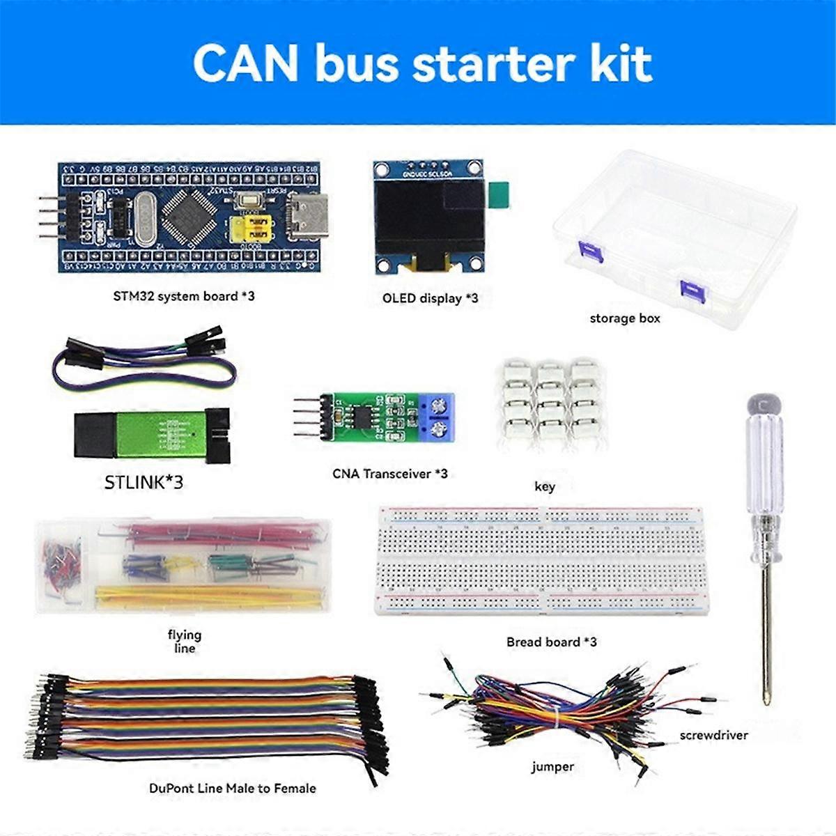 STM32 Development Board CAN Bus Kit STM32F103C8T6 MCU Learning Board Kit | Fruugo SE