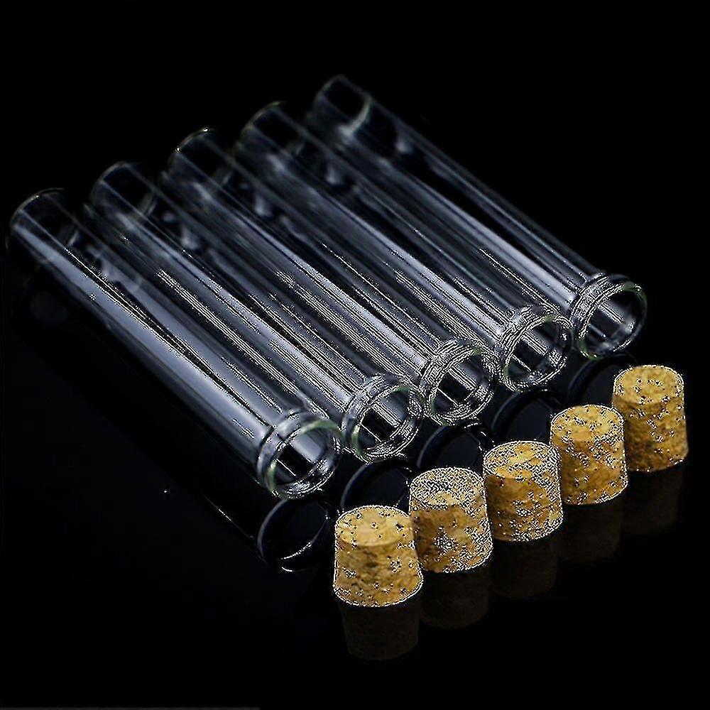 30pcs 25ml Glass Test Tubes, 20 X 100mm Clear Flat Test Tubes With Cork ...