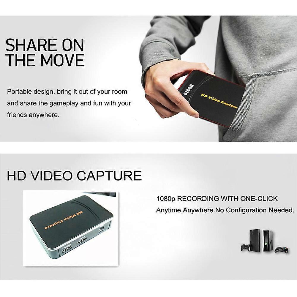 EZCAP 280 Video Capture Card with Mic Input Decodable HD HDMI Video ...