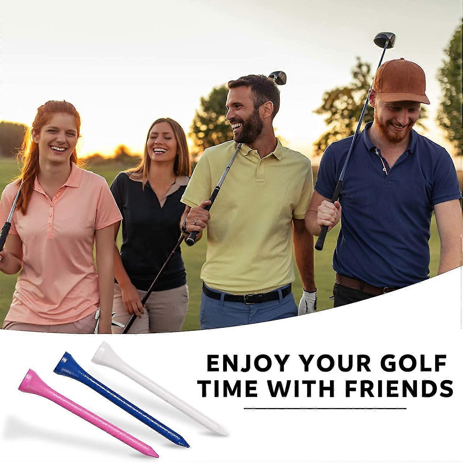 Golf Tees, 2 3/4 Inch, 70 Count, Professional Deluxe Wooden Golf Tee ...