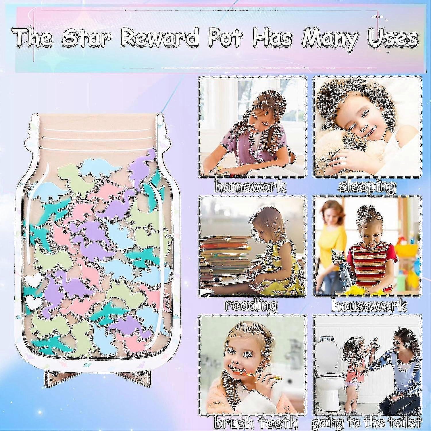 Star Reward Jar For Kids, Incentive Jar, Personalized Stars Reward ...