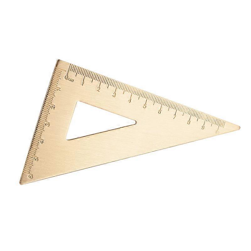 3 Pack Vintage Brass Straight Ruler, Triangle Ruler, Protractor ...
