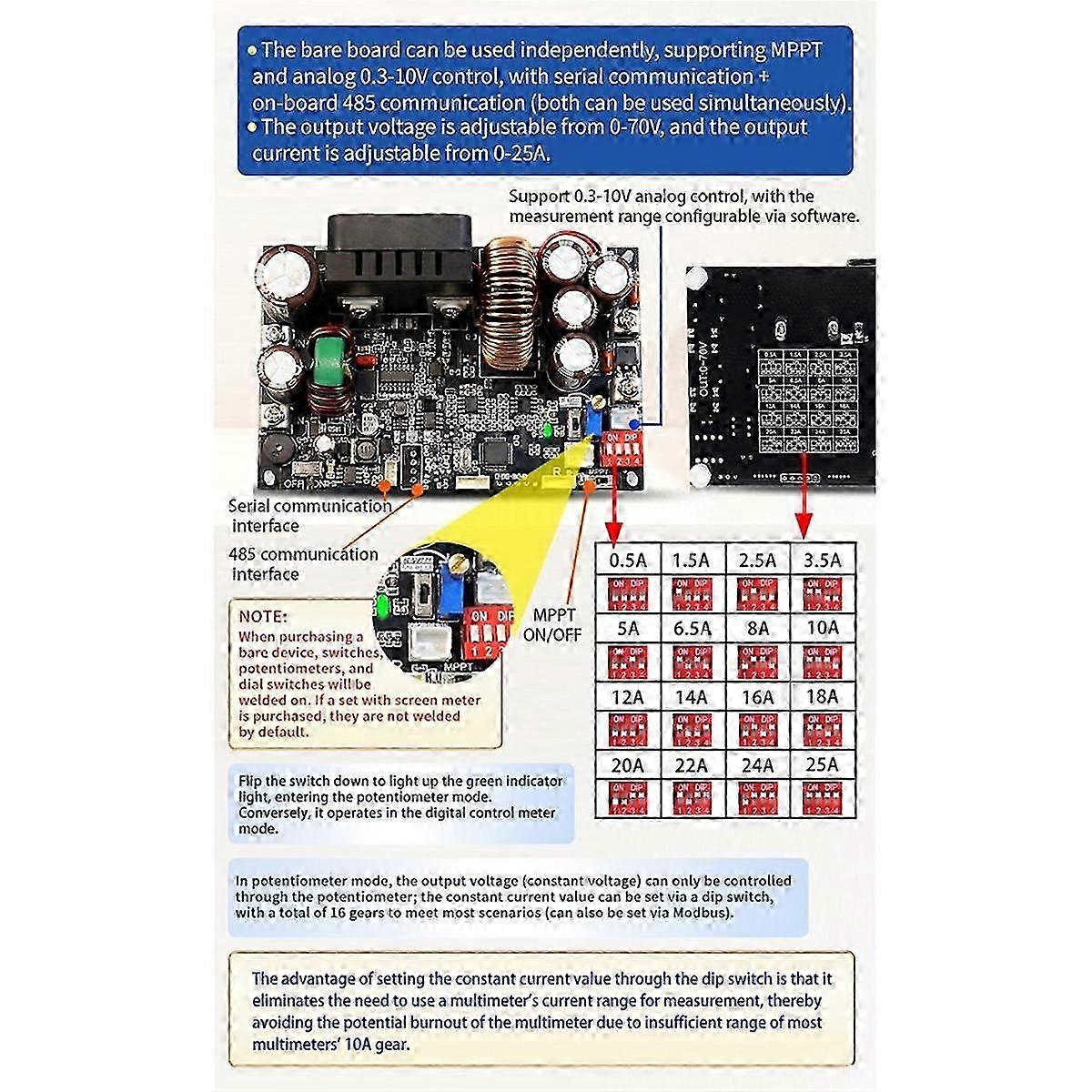 Xy7025 Cnc Dc Buck Adjustable Regulated Power Supply Constant Voltage ...