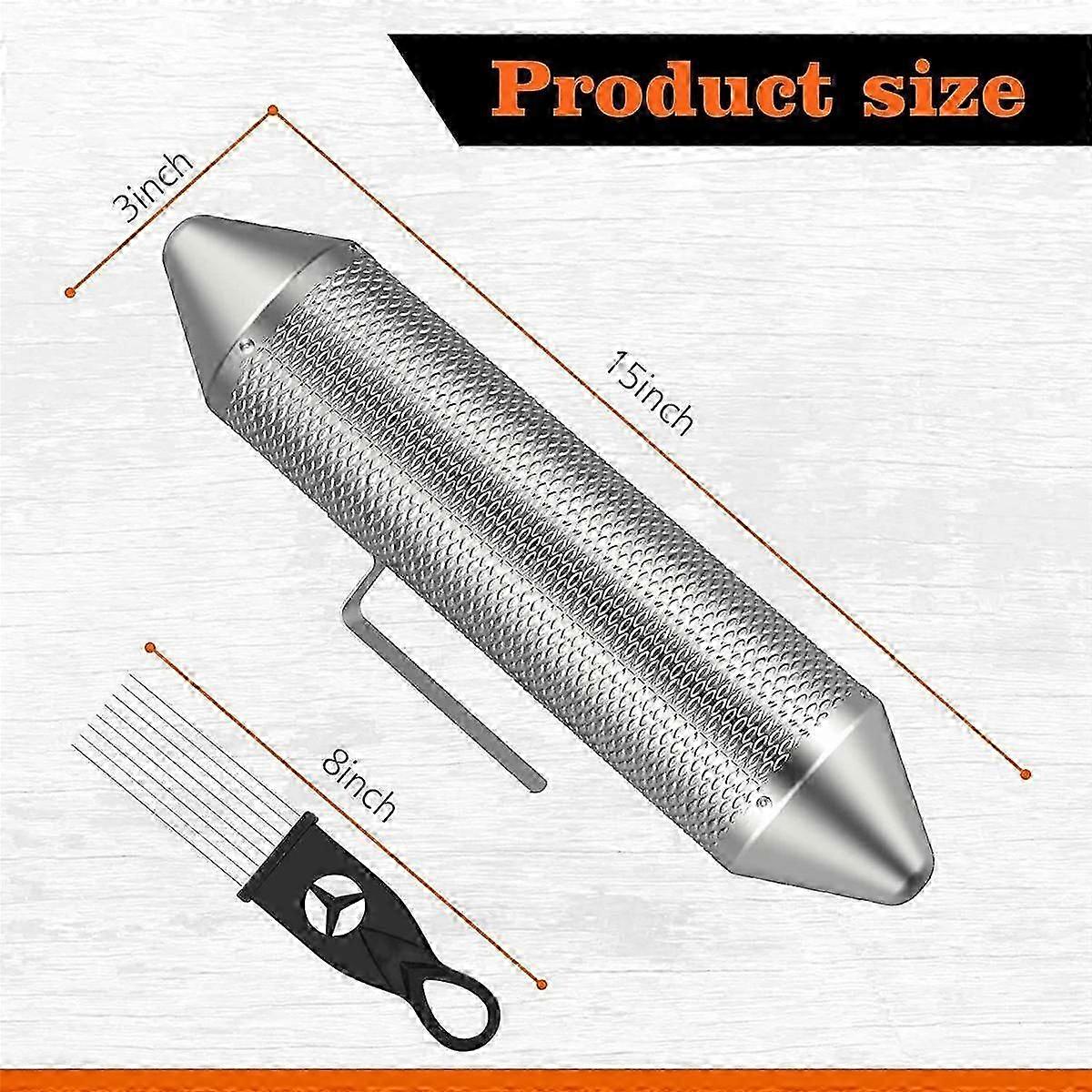 Silver Metal Guiro With Scraper Sand Drum Percussion Music Teaching Aid ...