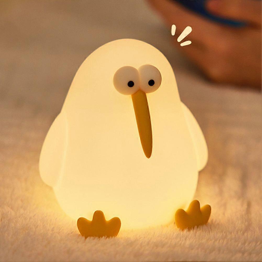 Squishy Kiwi Bird Lamp Rechargeable Dimmable Silicone Nursery Toddler ...