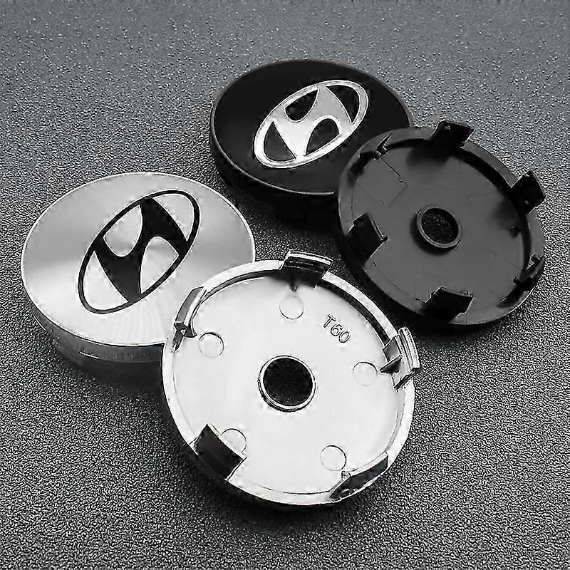 4pcs Car Wheel Center Hubcaps Emblem Stickers For Hyundai I10 I20 I30 ...