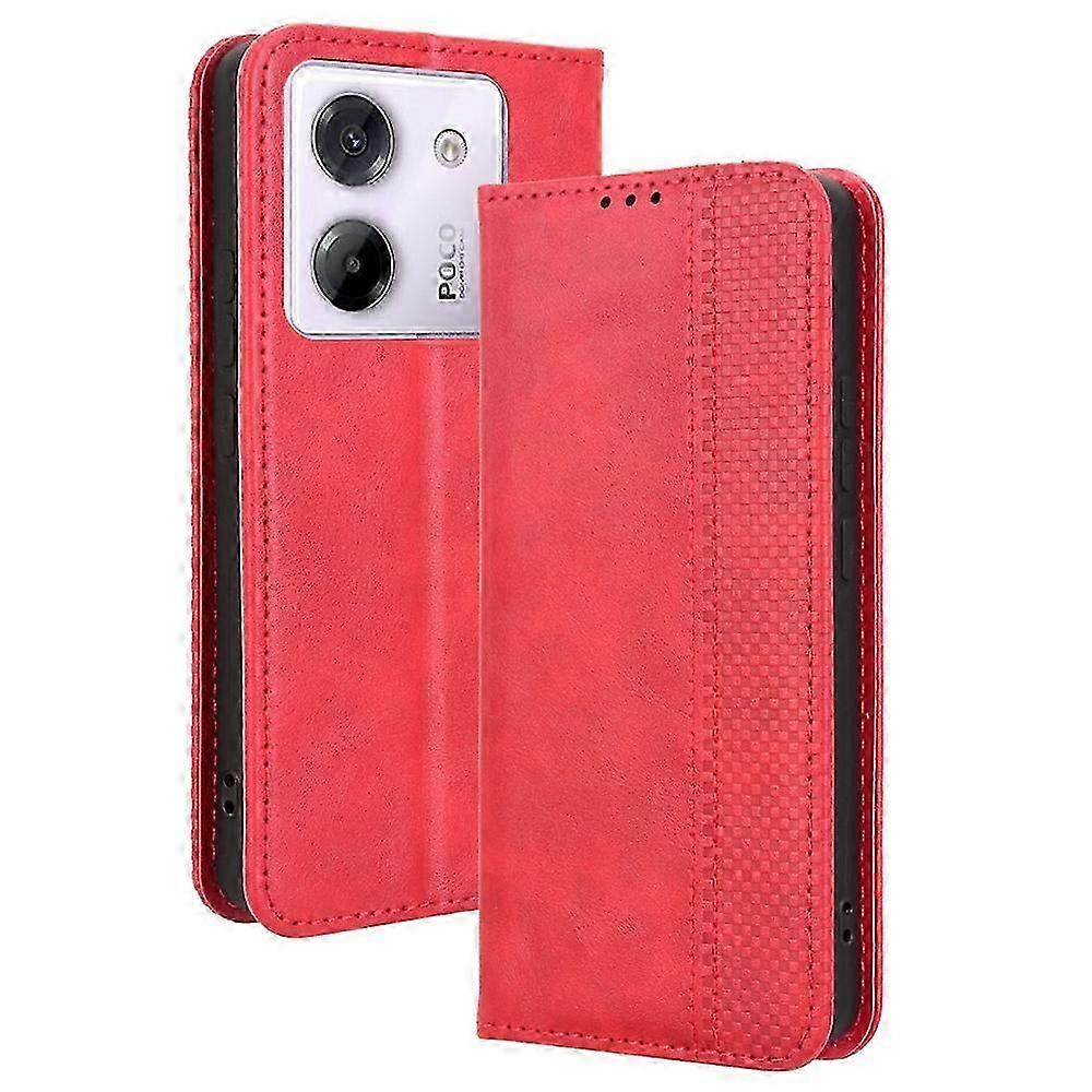 For Xiaomi Poco M7 Pro 5g Leather Case Wallet Stand Retro Texture Phone ...