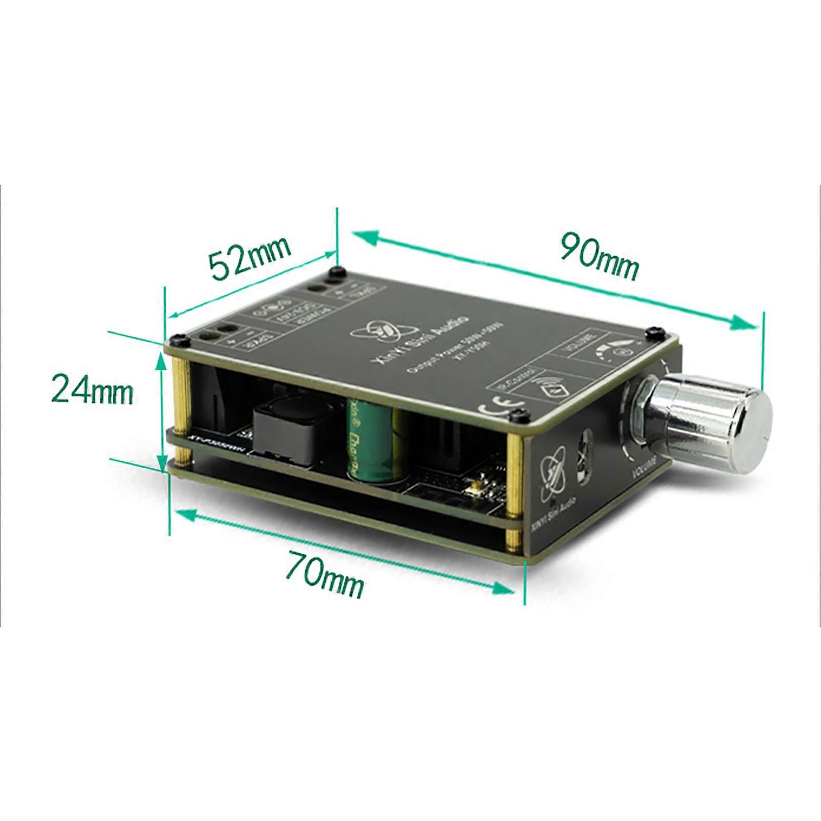 50W+50W BT 5.1 Wireless Audio Power Amplifier Portable Sound Amplifier Speaker Amp for Car and ...