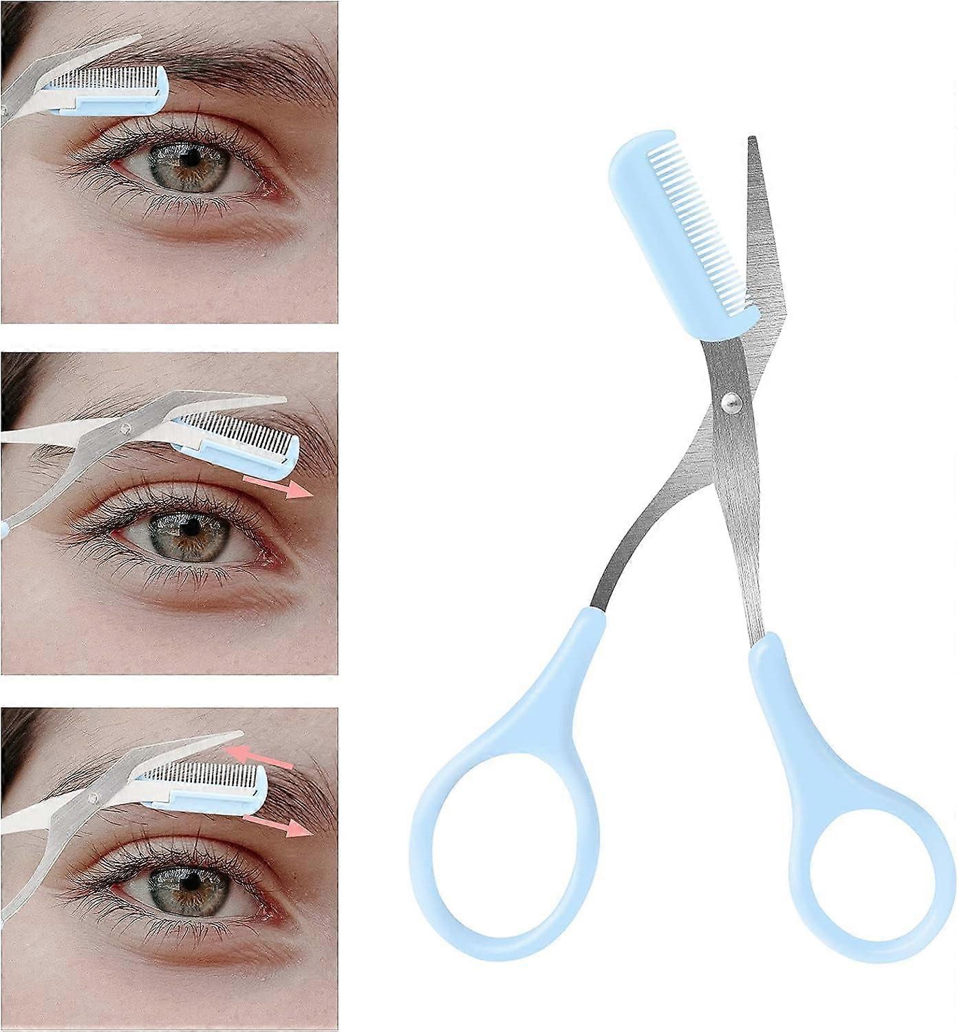 Eyebrow Trimmer Scissors with Comb, Professional Precision Trimmer ...